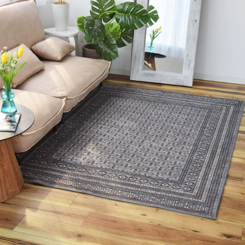 ヴィンテージ風ラグ TOCORU Series ブハラ ループ グレー– ラグとインテリアのお店 TOCO LIFE